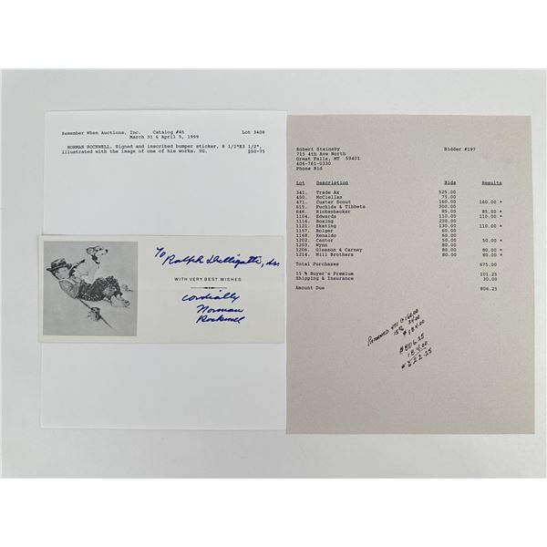 Norman Rockwell Autographed Bumper Sticker