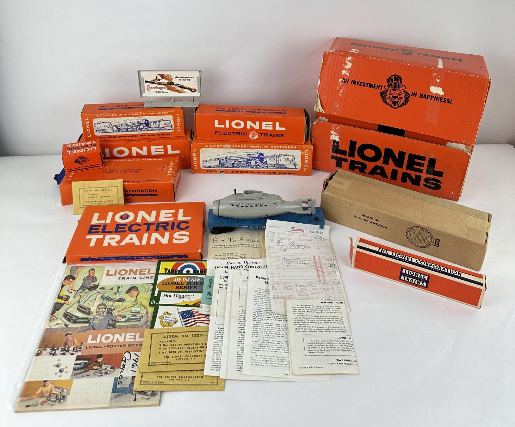 Collection of Lionel Trains in Original Boxes