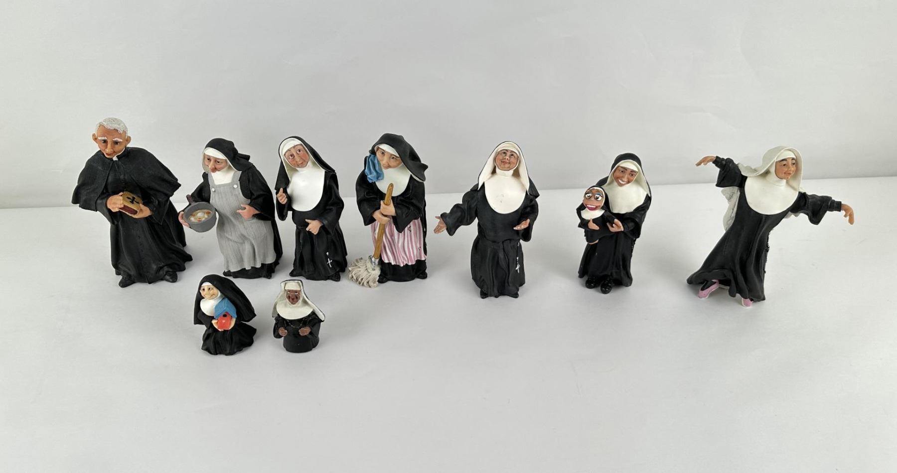 Happy Habits Deb Wood Nun Figures