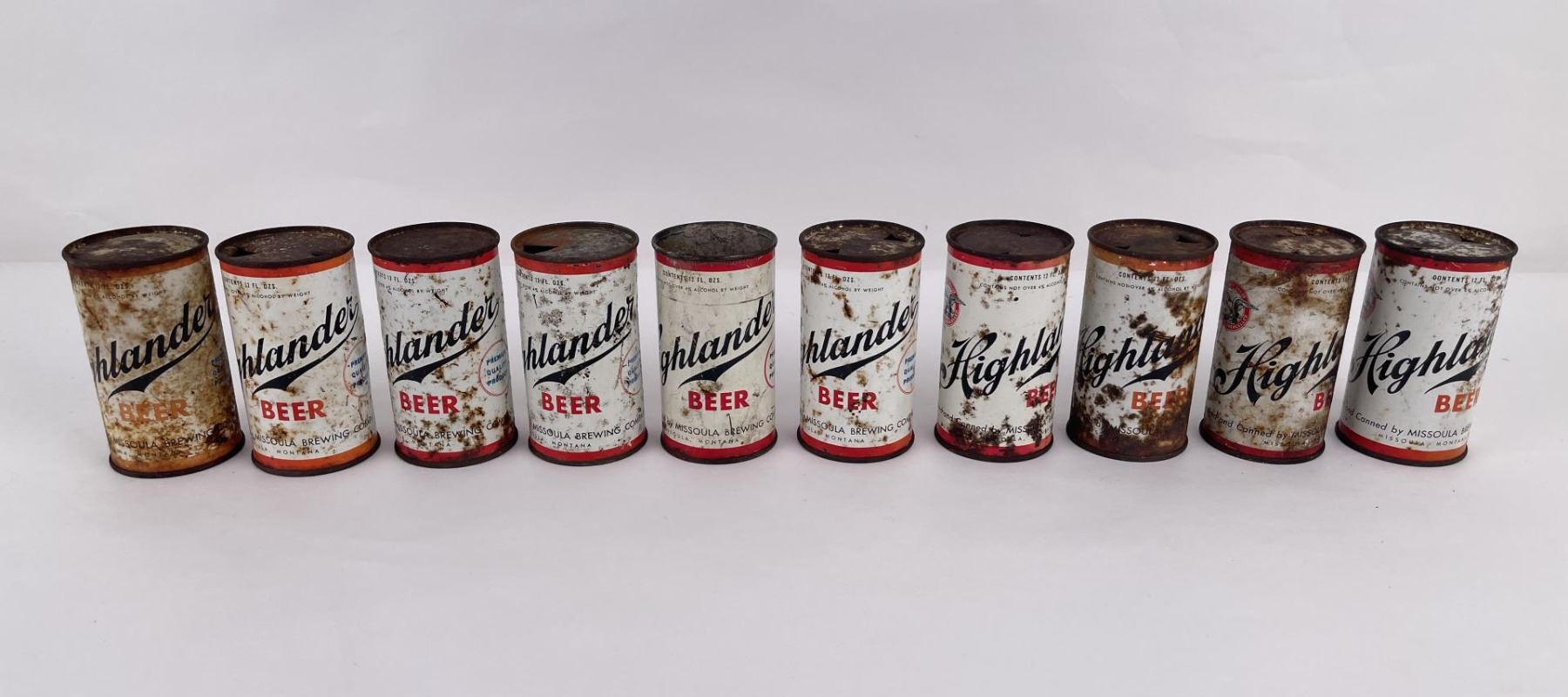 Highlander Missoula Montana Beer Cans