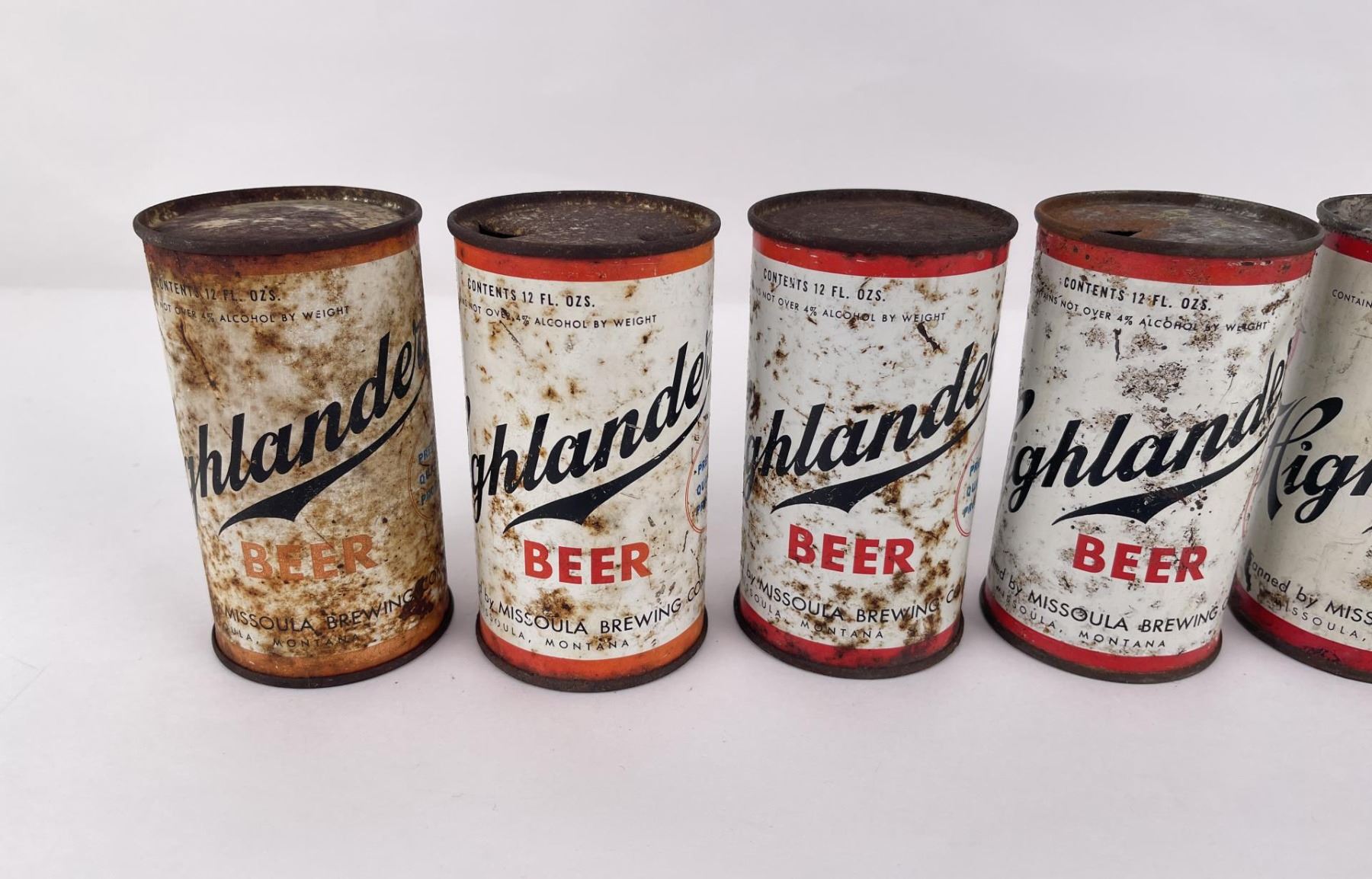 Highlander Missoula Montana Beer Cans