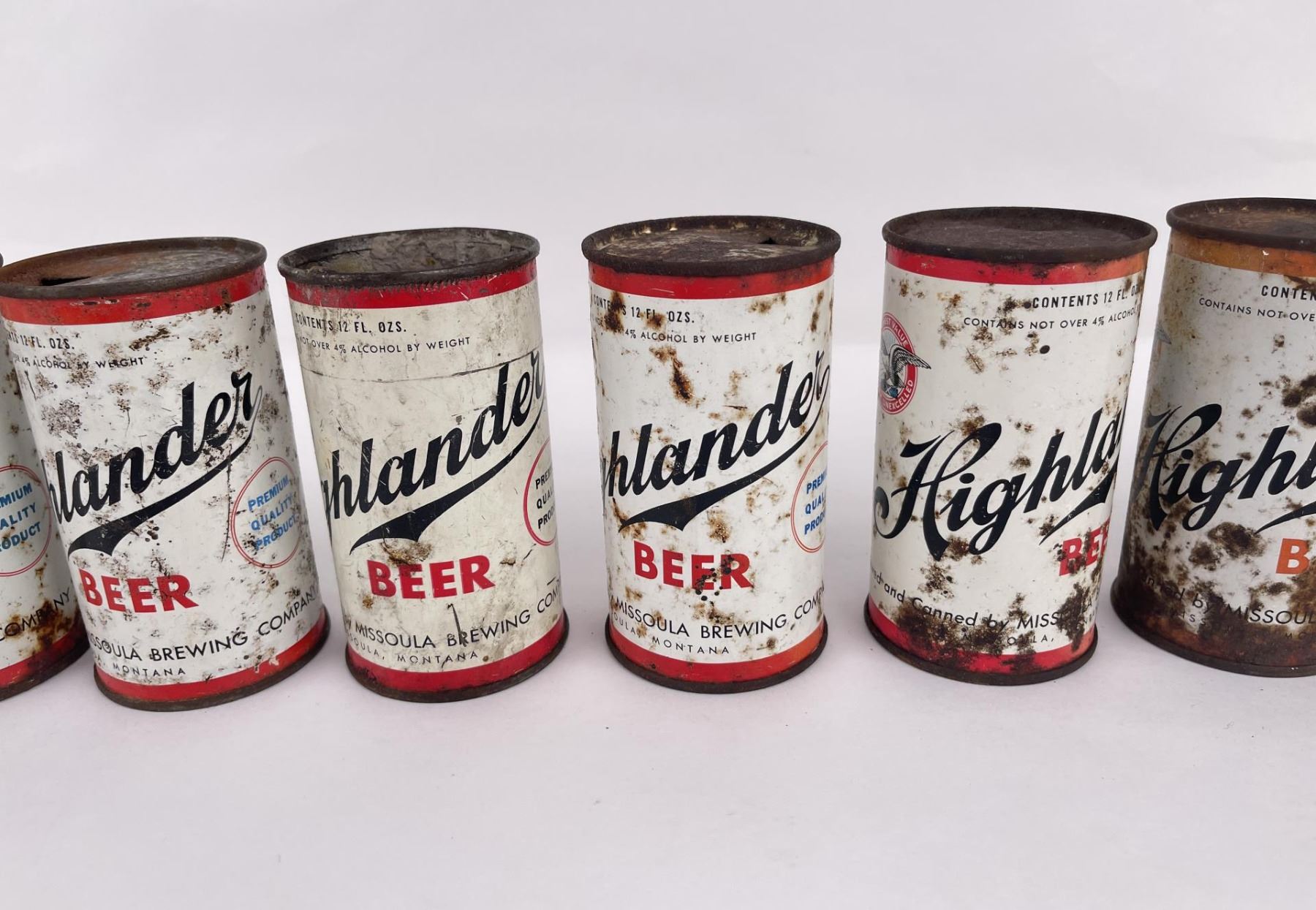Highlander Missoula Montana Beer Cans
