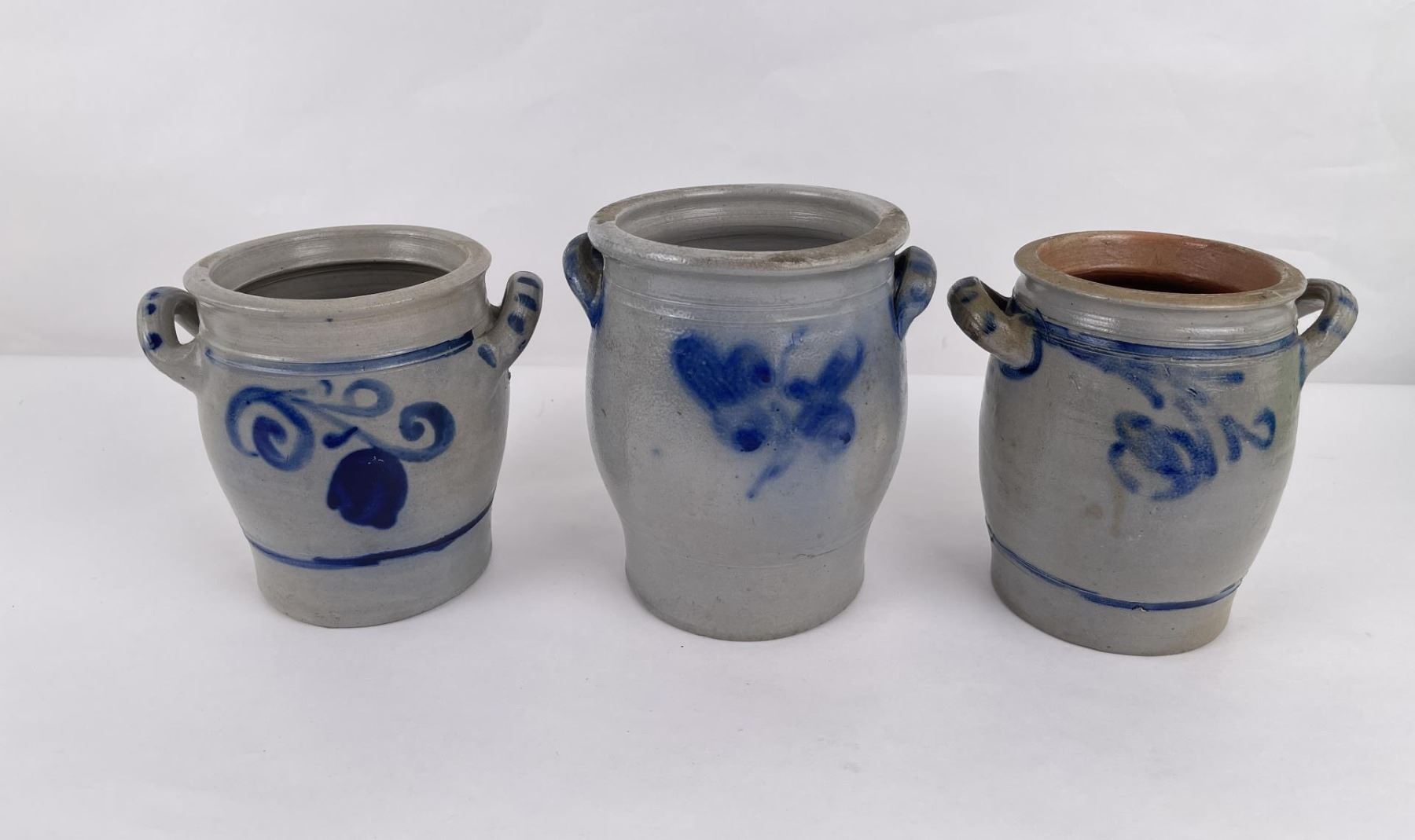 Westerwald German Stoneware Crock Jars