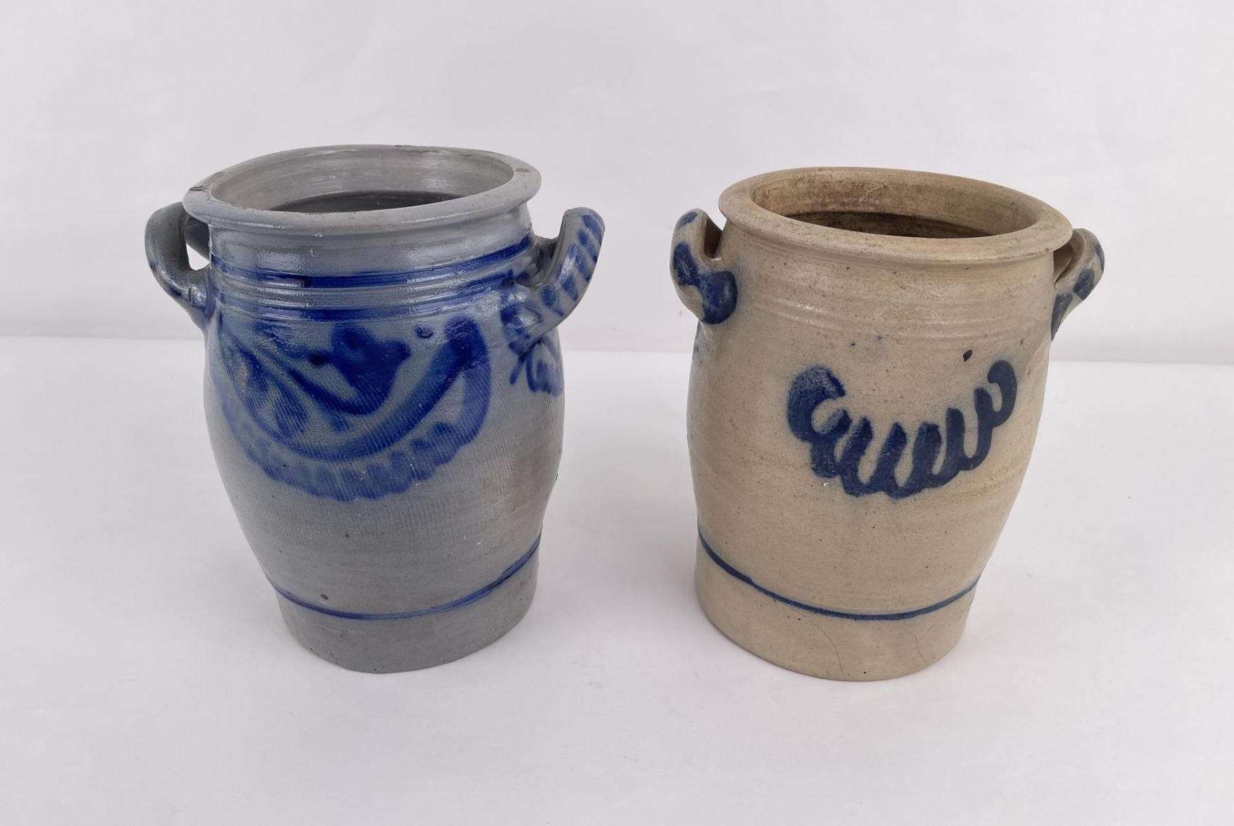 Westerwald German Stoneware Crock Jars