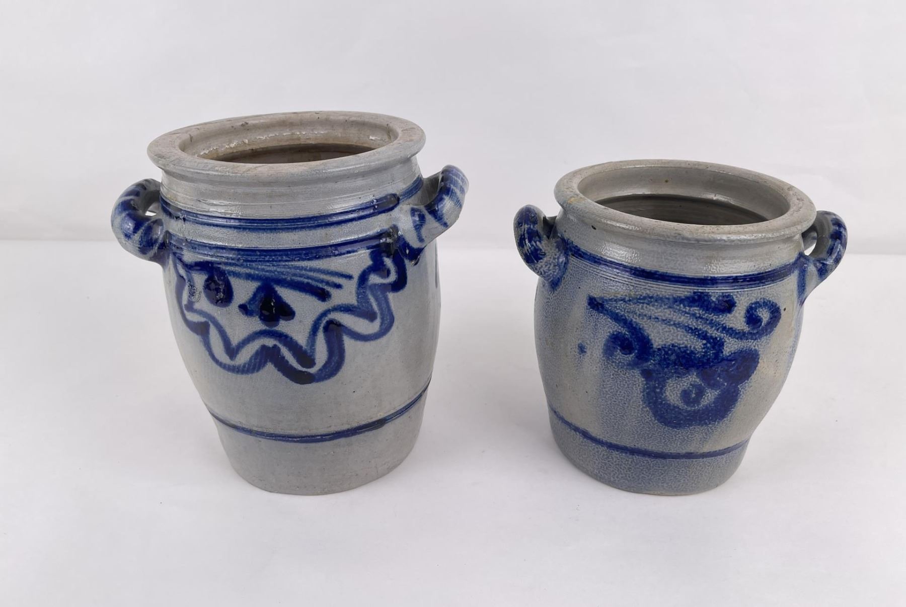 Westerwald German Stoneware Crock Jars