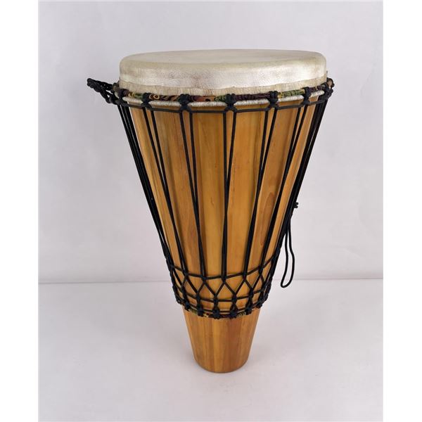 Mid Century Wood Ashiko Bongo Drum