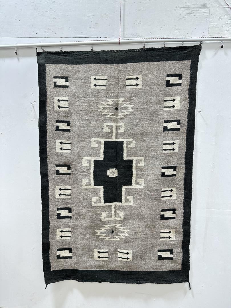 Storm Pattern Navajo Indian Rug