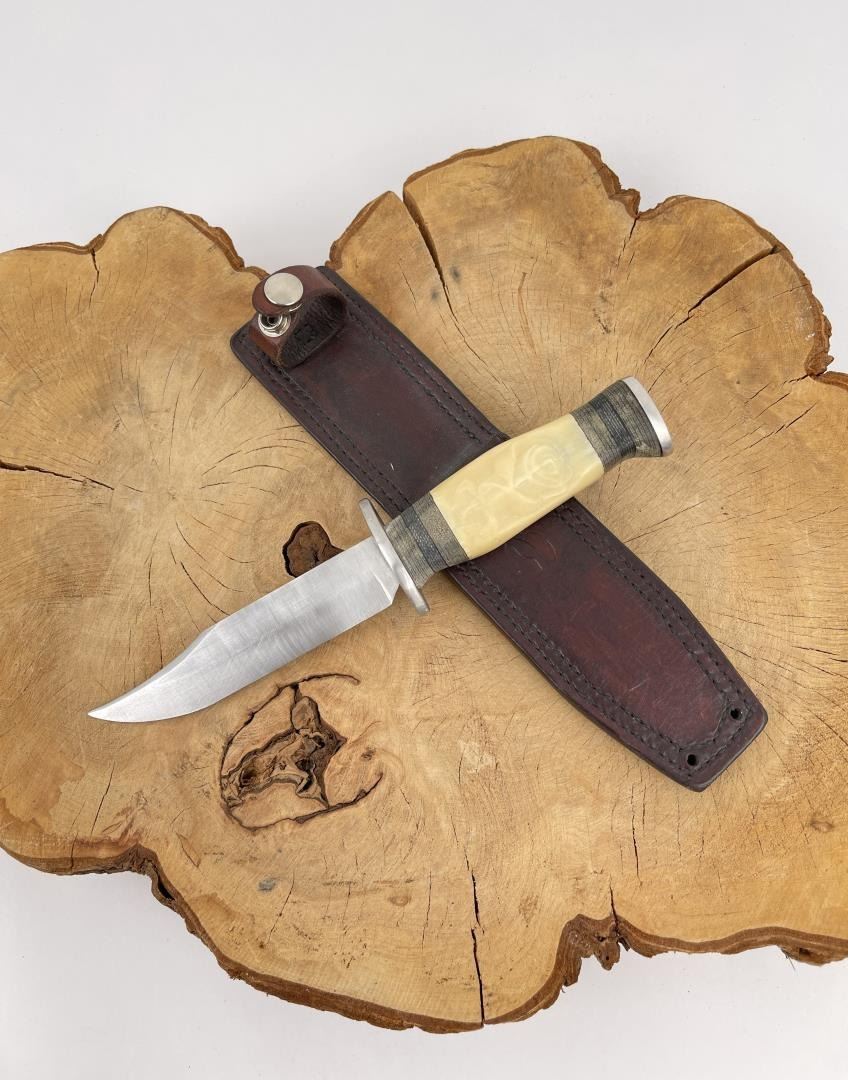 Custom Made Bone Handle Hunting Knife