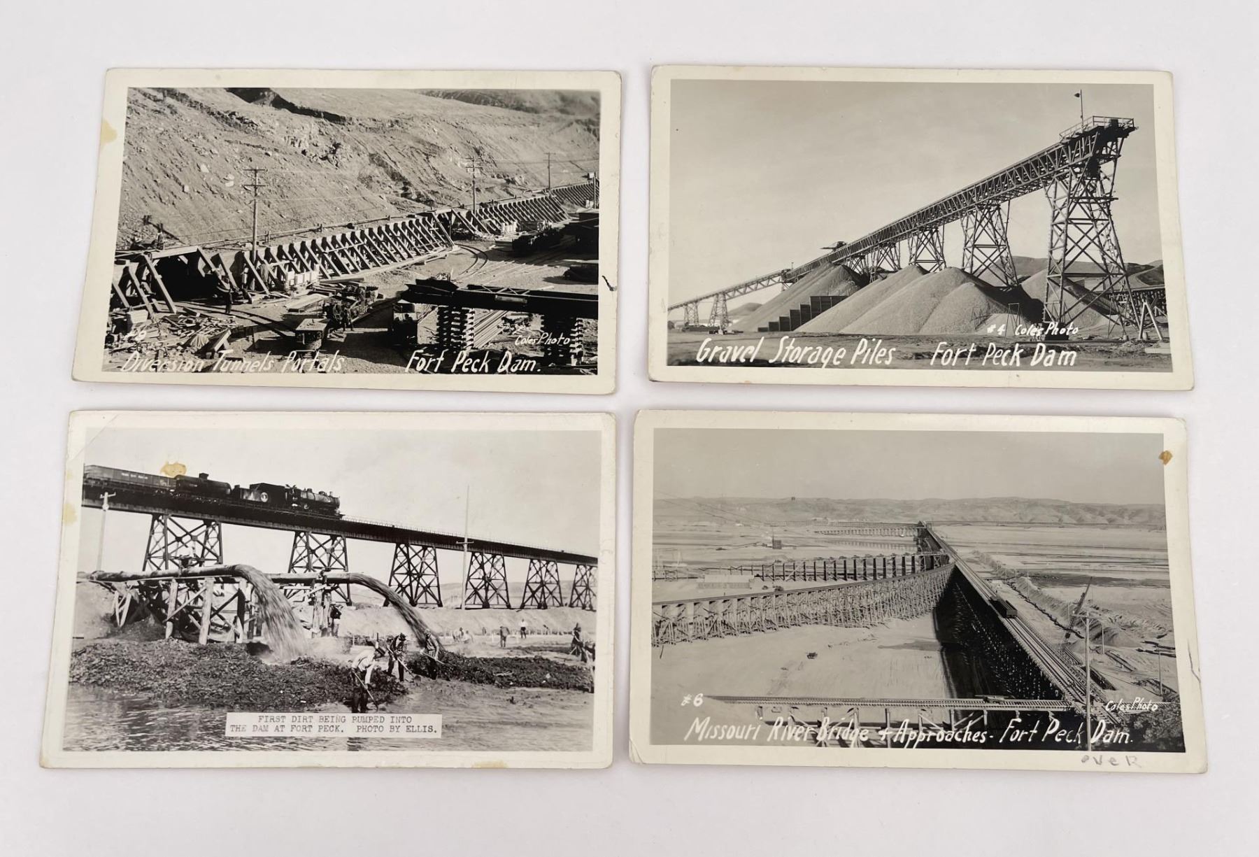 Fort Peck Dam Montana RPPC Postcards