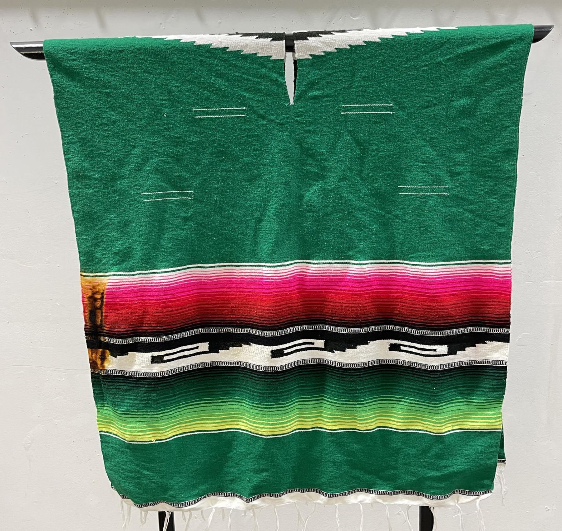 Mexican Saltillo Serape Poncho