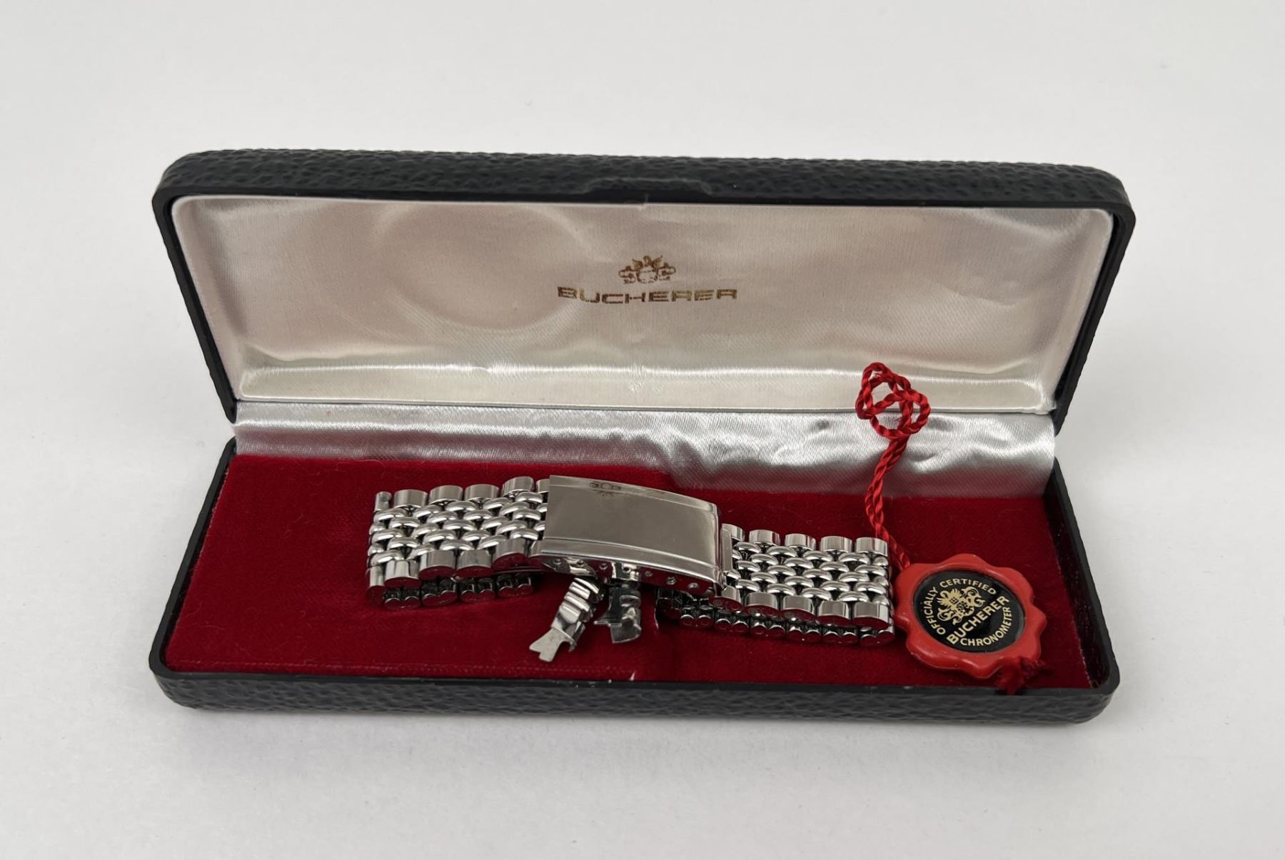 Bucherer Chronometer Watch Band Tag and Case