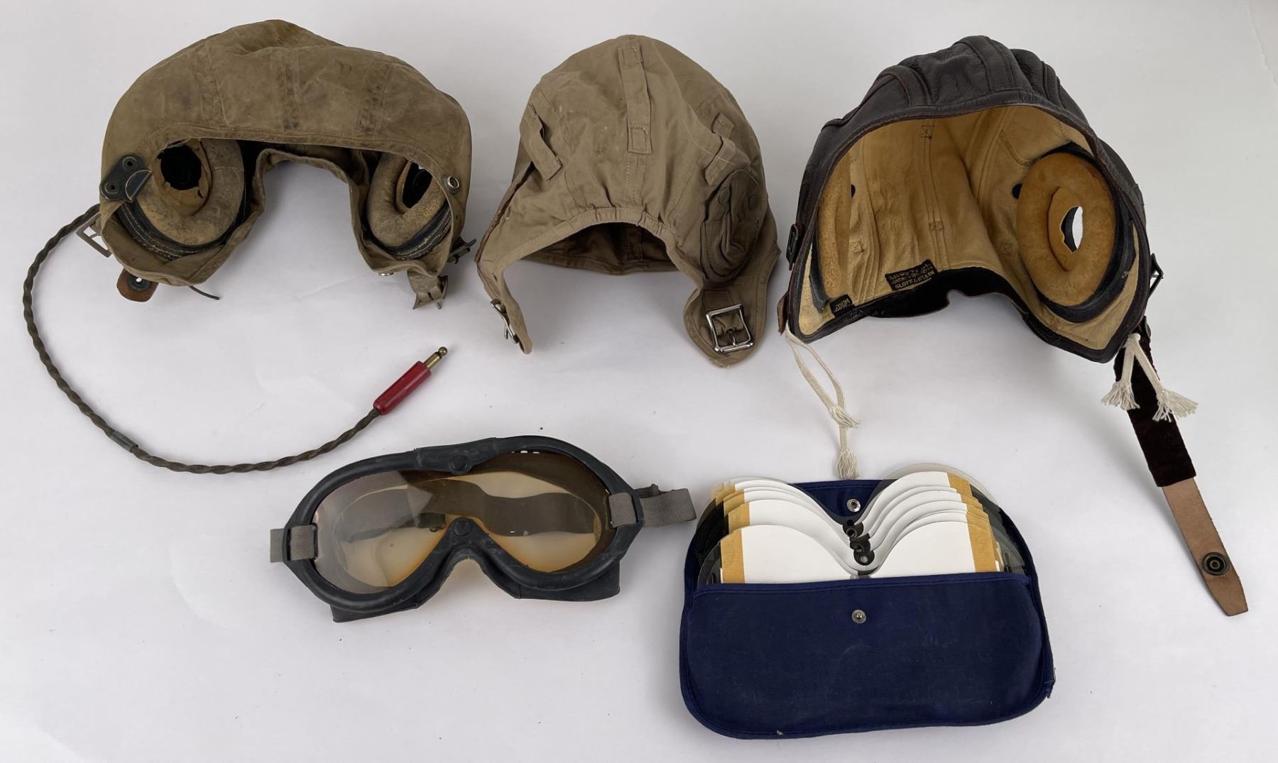WW2 Carl Maurice Davis USMC Pilot Flight Helmet