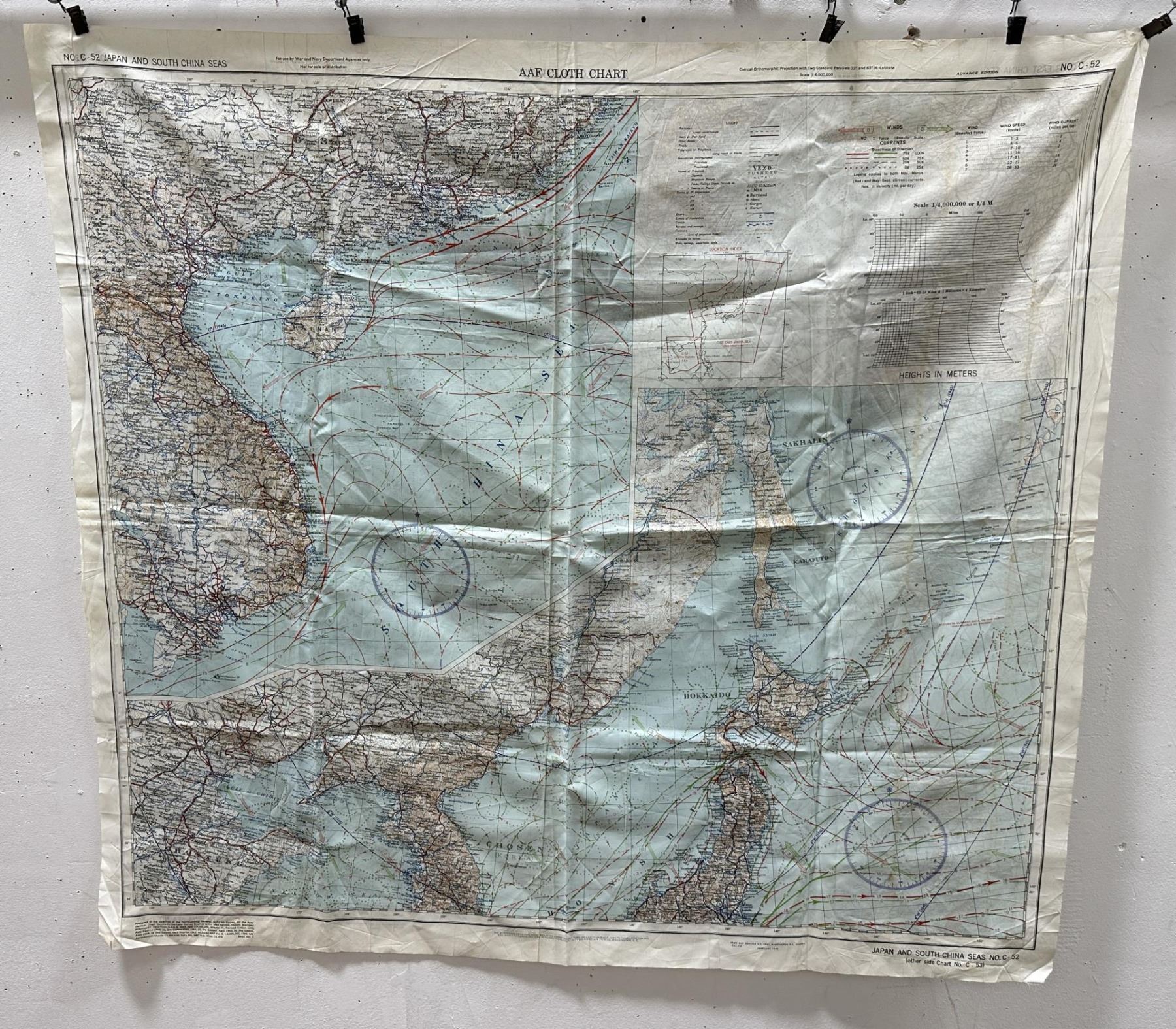 WW2 Carl Maurice Davis USMC Pilot Escape Map