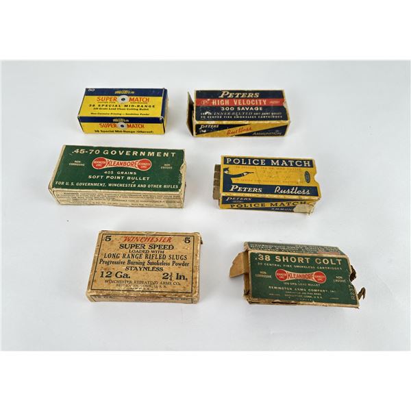 Lot of Assorted Antique Empty Rifle Ammo Boxes