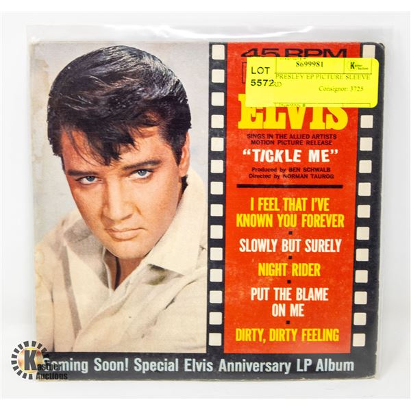 Elvis Presley Ep Picture Sleeve Record