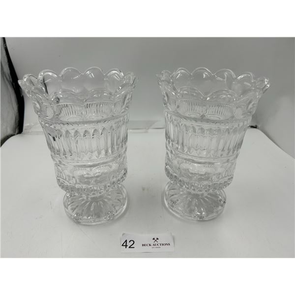 Crystal Hurricane Lamps Beck Auctions Inc