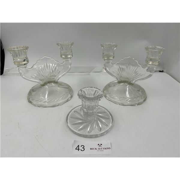 Crystal Candle Holders Beck Auctions Inc