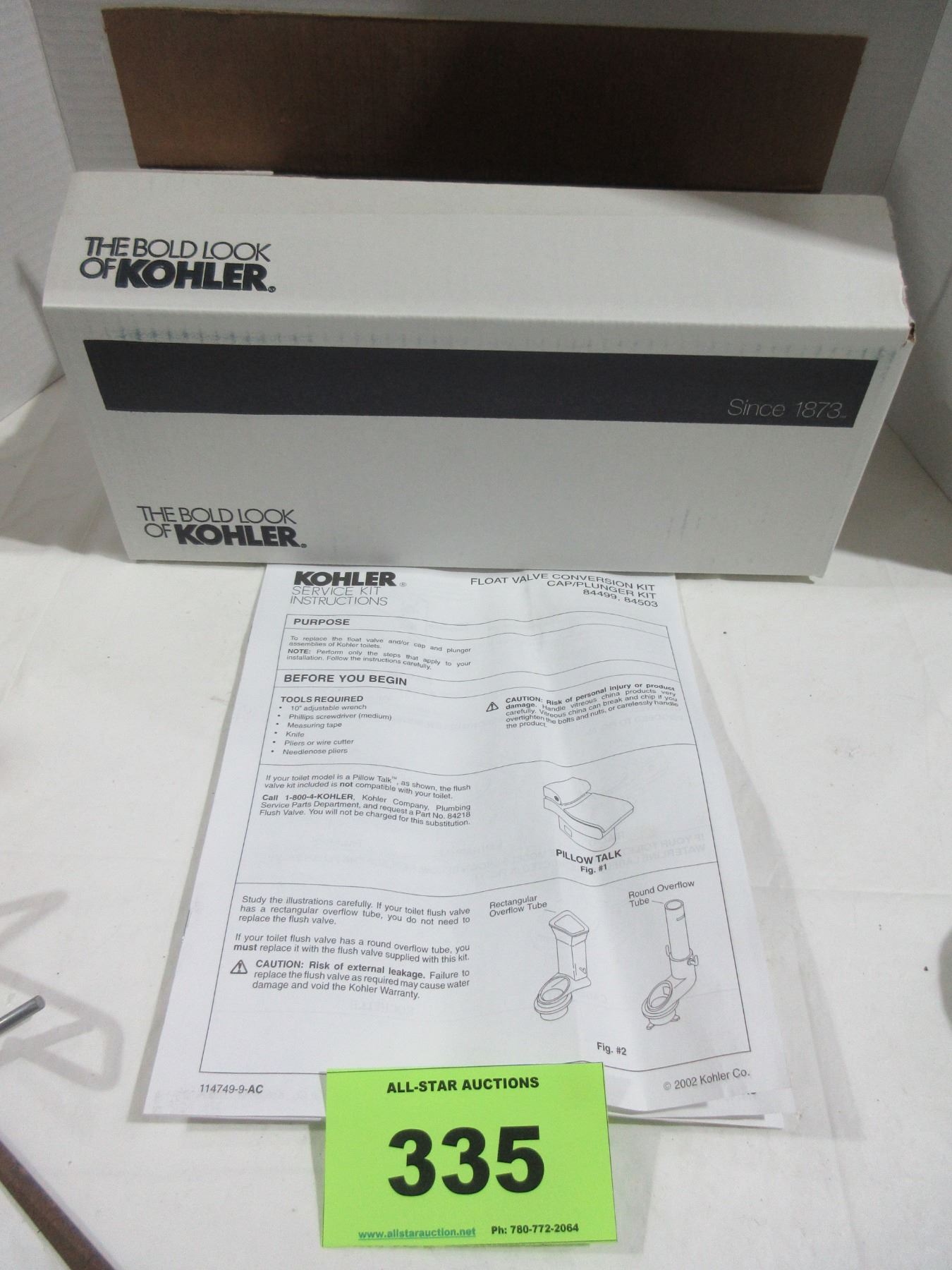 ESTATE: KOHLER FLOAT VALVE CONVERSION KIT
