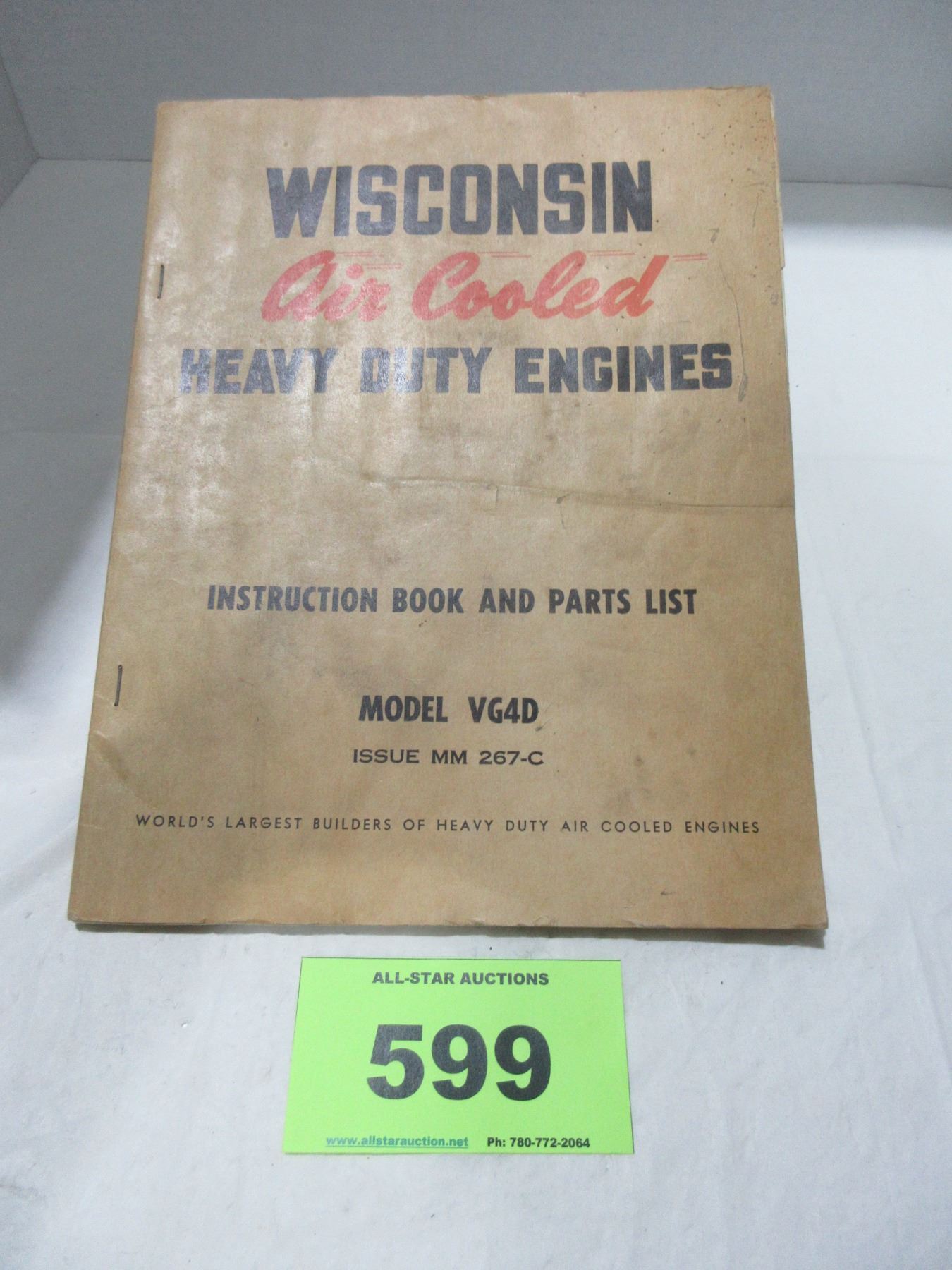 ESTATE/COLLECTIBLE: WISCONSIN AIR COOLED HEAVY DUTY ENGINES MANUAL ...