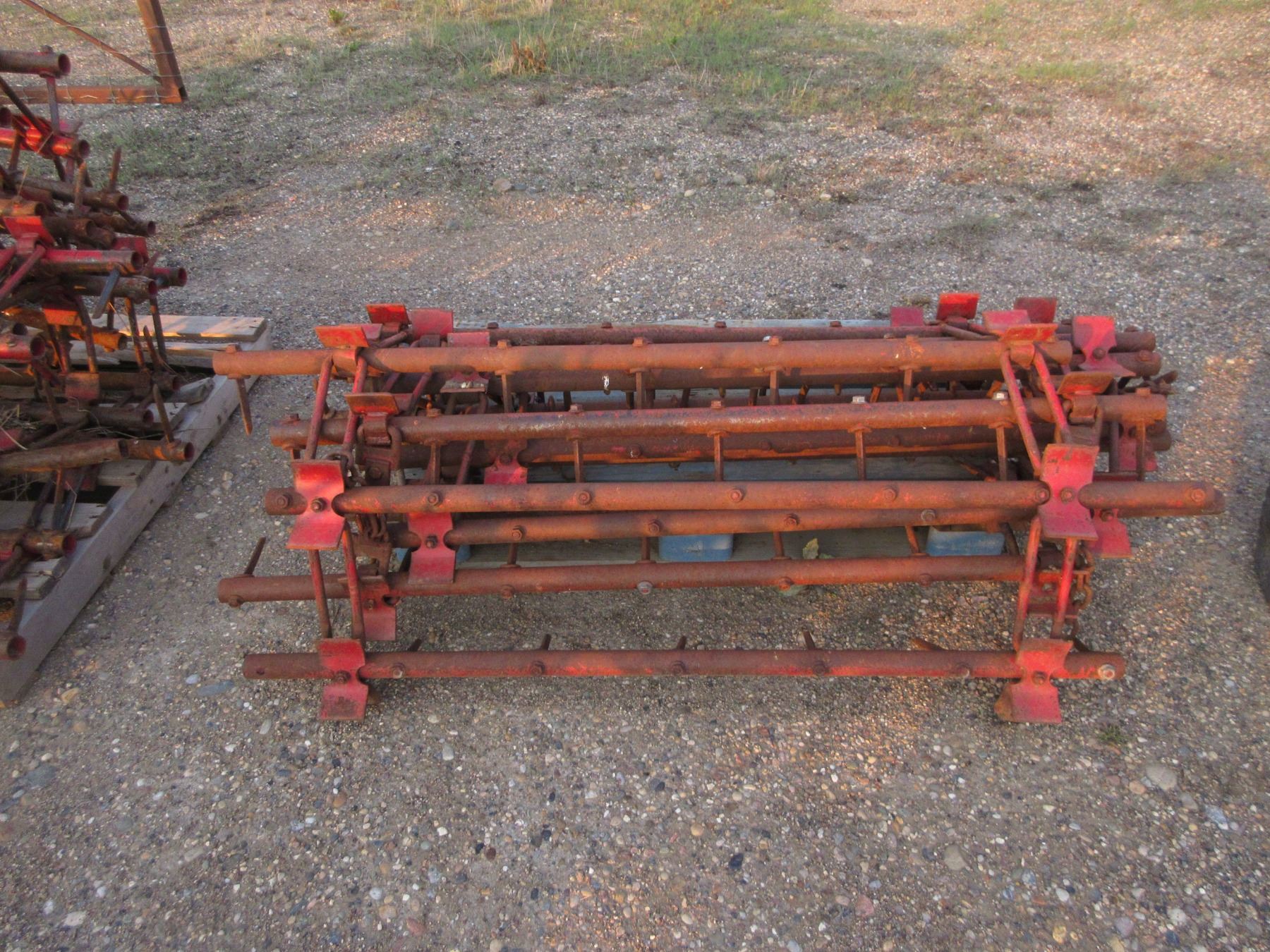 4 PALLETS C/W ASSORTED FLEX HARROWS