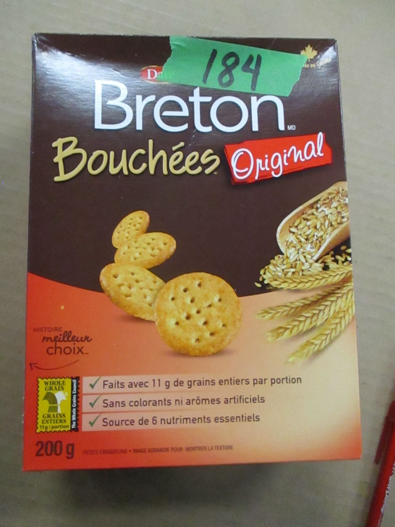 SHELF PULLS (AS IS); BRETON ORIGINAL CRACKERS (200G) - BOX
