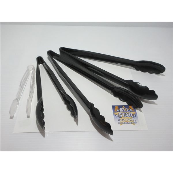 4 ASSORTED SERVING TONGS - BUNDLE