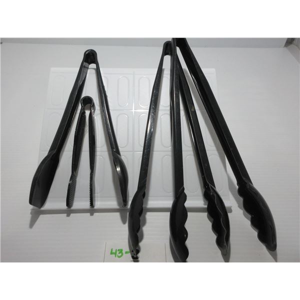 4 ASSORTED SERVING TONGS - BUNDLE
