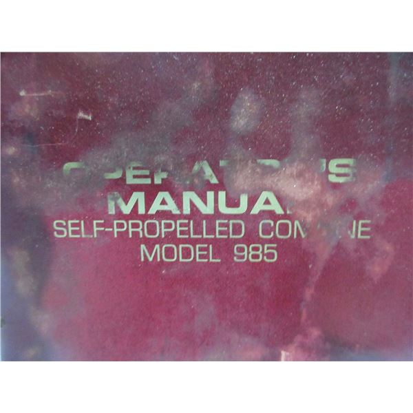 COLLECTIBLE: SELF PROPELLED COMBINE MODEL 985 MANUAL