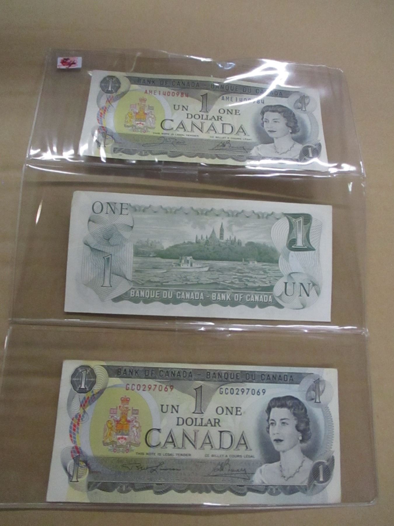 1973 STOCK SHEET LAST OF CANADA $1 BILLS