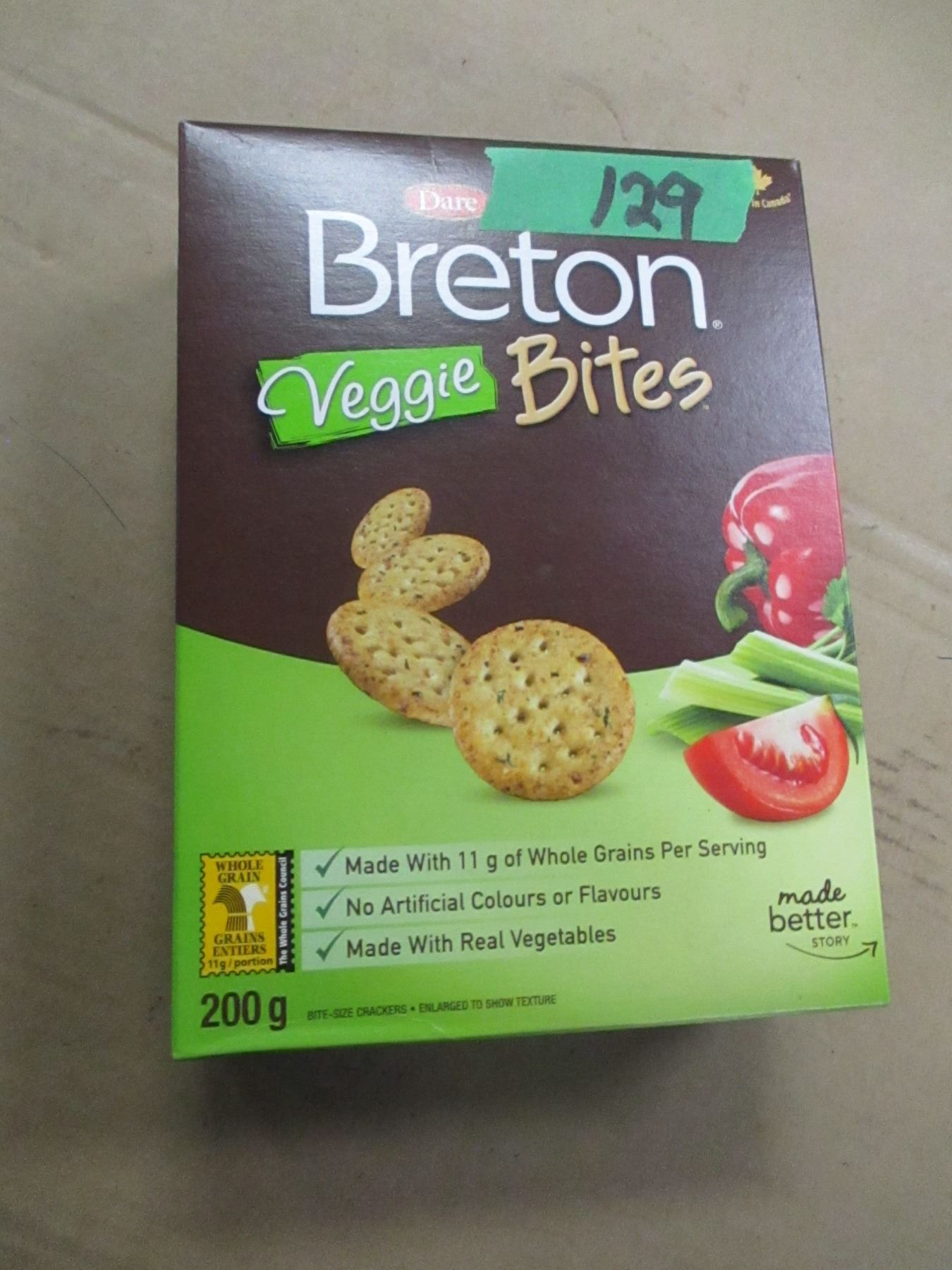 SHELF PULLS (AS IS): BRETON VEGGIE BITES (220 G) - BOX