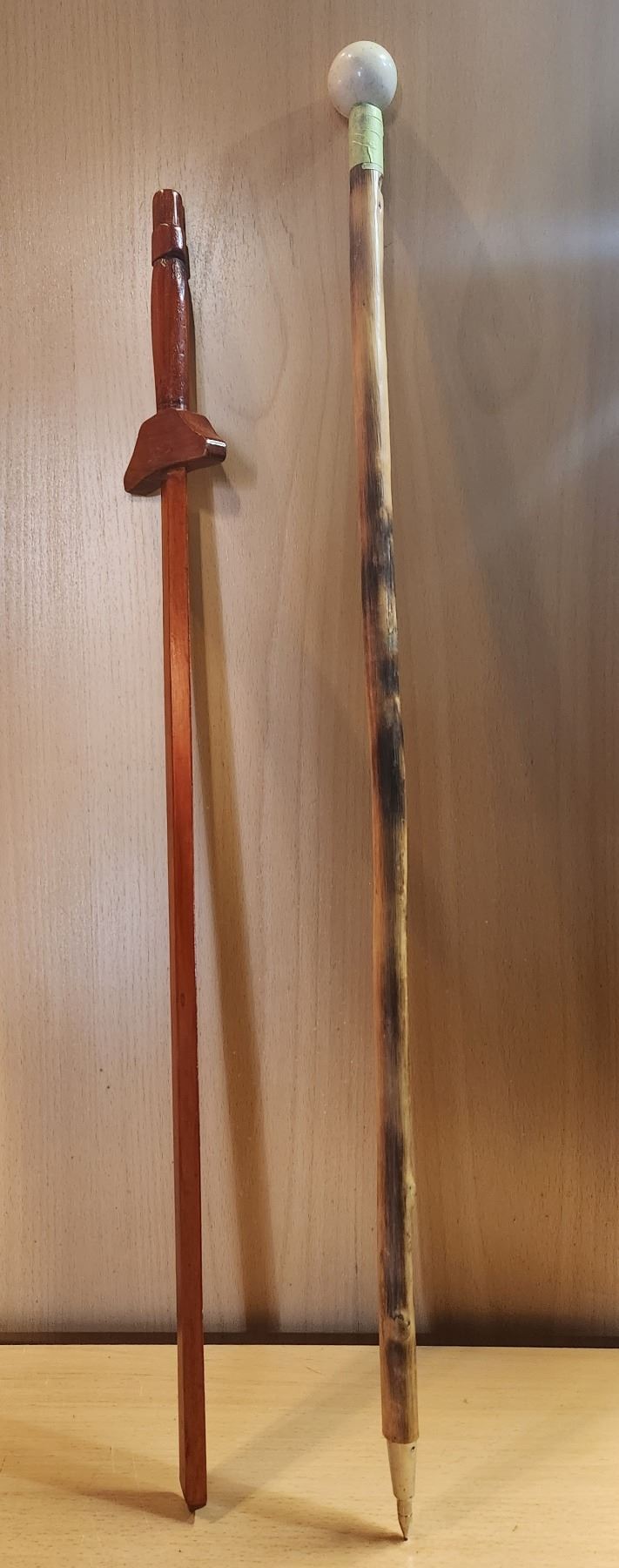 Gear Shift Cane and Wooden Sword