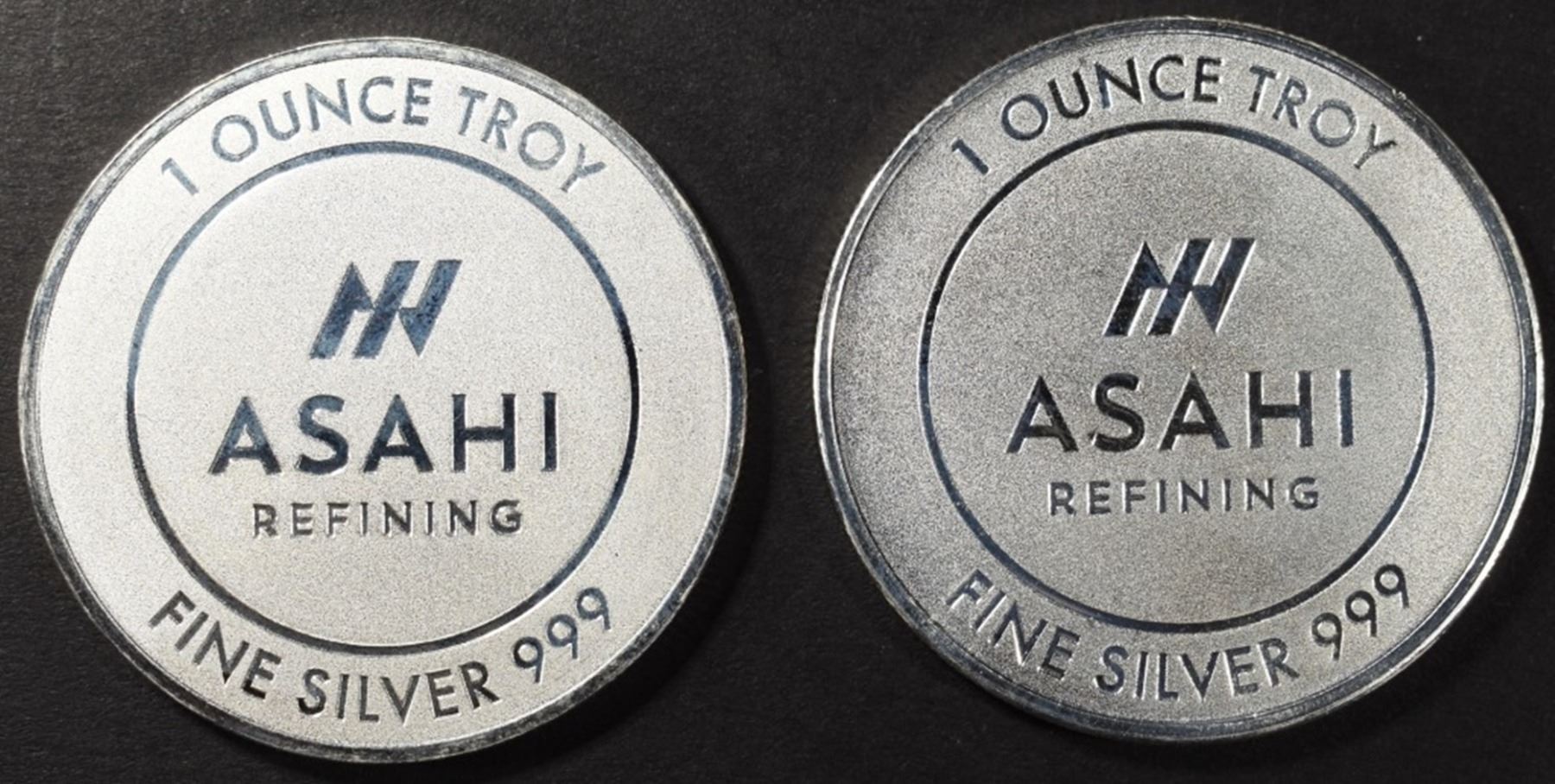 (2) 1 OZ .999 SILVER ASAHI REFINING ROUNDS