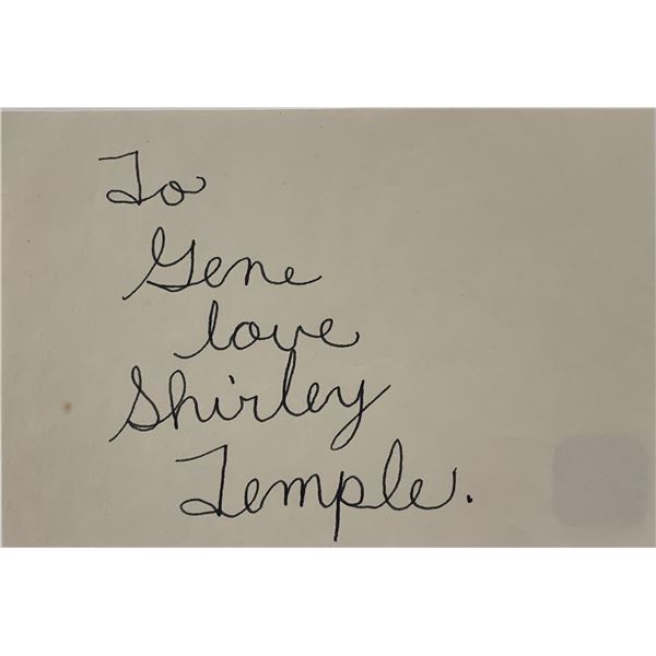 Shirley Temple original signature. GFA Authenticated Shirley Temple original signature. GFA Authenticated