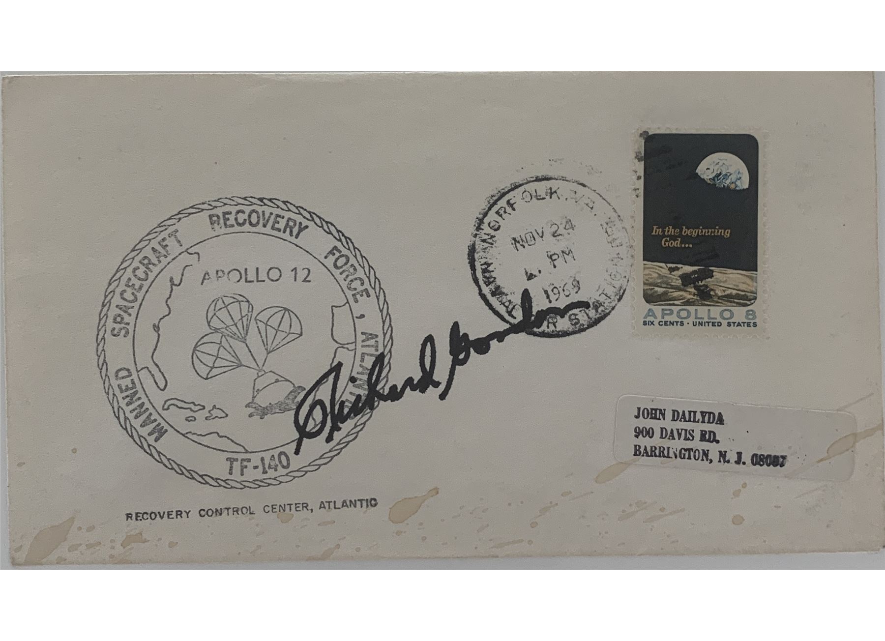Astronaut Richard Gordon signed FDC Astronaut Richard Gordon signed FDC