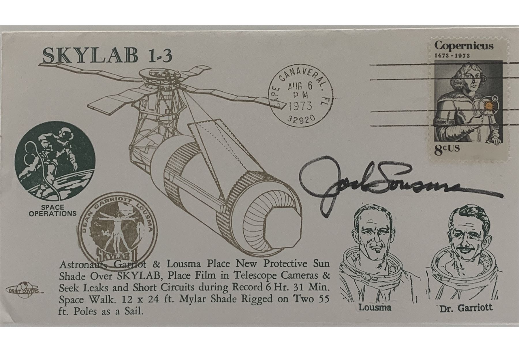 Astronaut Jack Lousma signed FDC Astronaut Jack Lousma signed FDC