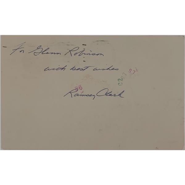 Attorney General Ramsey Clark original signature