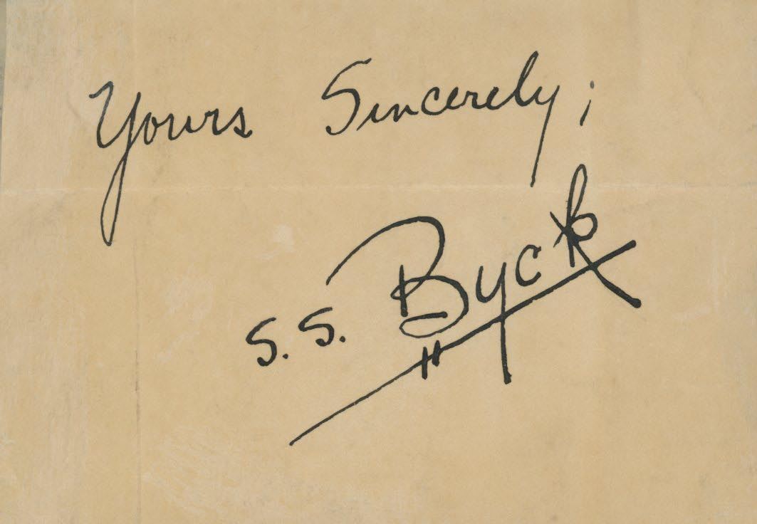S.S. Byck original signature