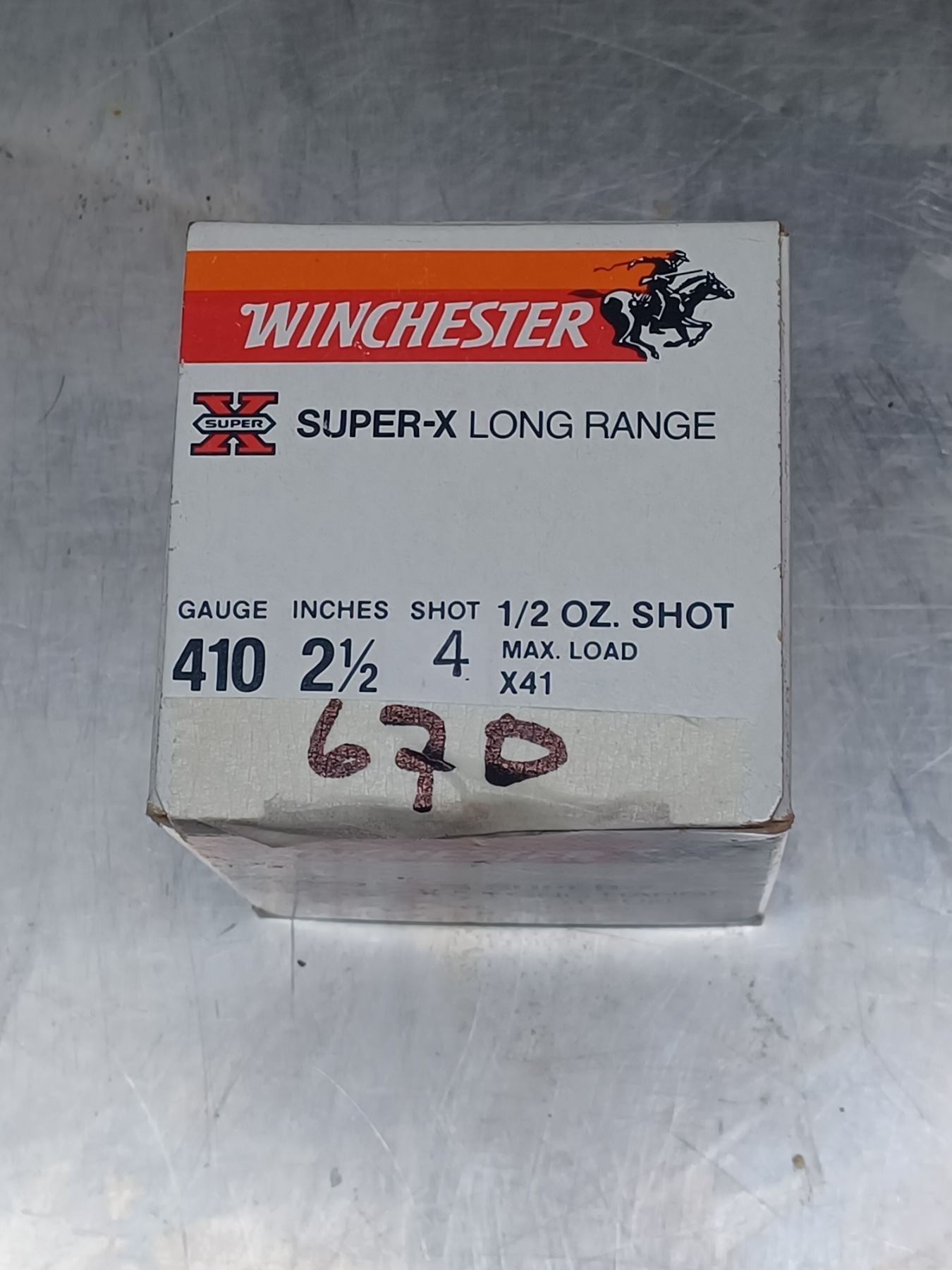 25 ROUNDS OF WINCHESTER 410 GA # 4 LEAD SHOT