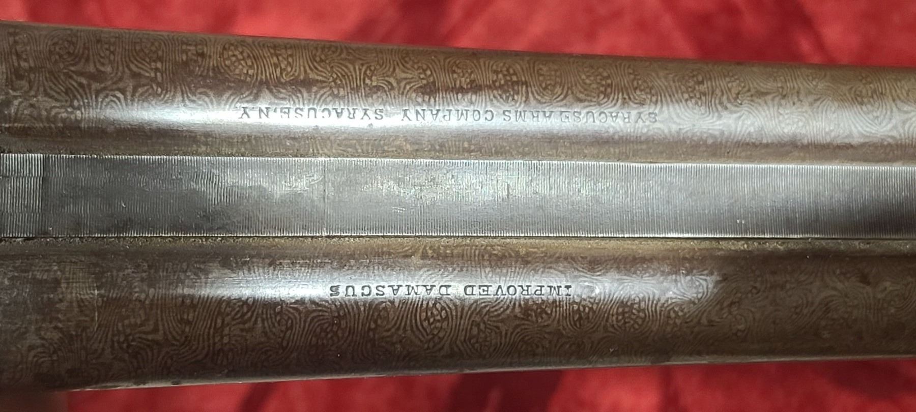 SYRACUSE ARMS COMPANY N.Y. - IMPROVED DEMASCUS DOUBLE BARREL 10GA ...