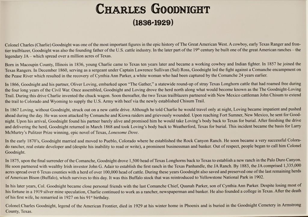 Charles Goodnight Framed Portrait & Badge