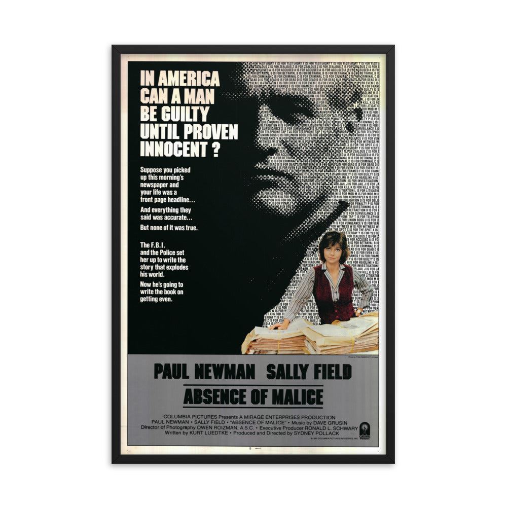 Absence of Malice 1981 REPRINT poster REPRINT