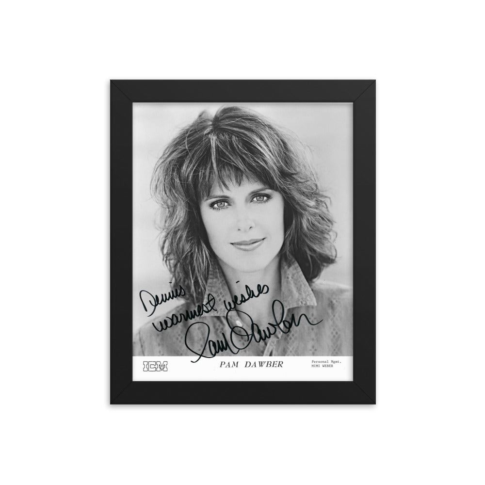Pam Dawber signed photo Framed Reprint