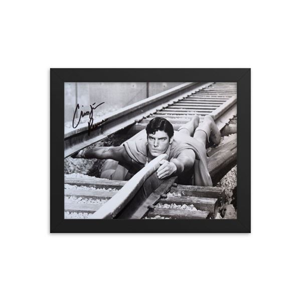 Christopher Reeve signed Superman photo REPRINT