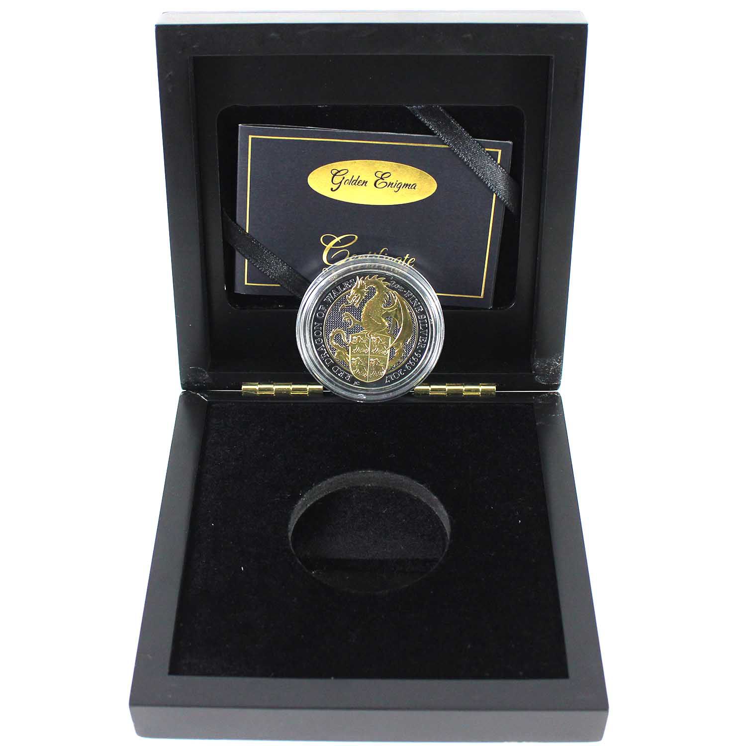 Great Britain 2017 2oz 'Golden Enigma' Gold & Ruthenium Plated Queen's ...