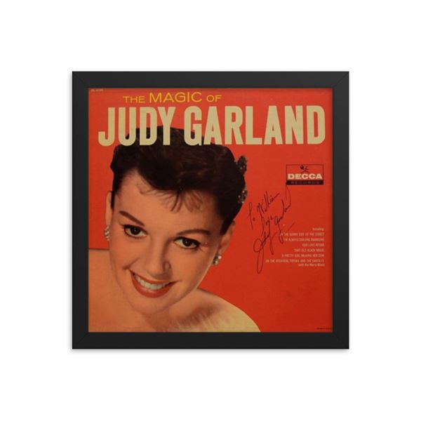 Judy Garland signed album Framed Reprint