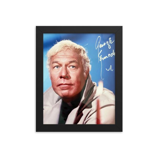 George Kennedy signed photo framed reprint.