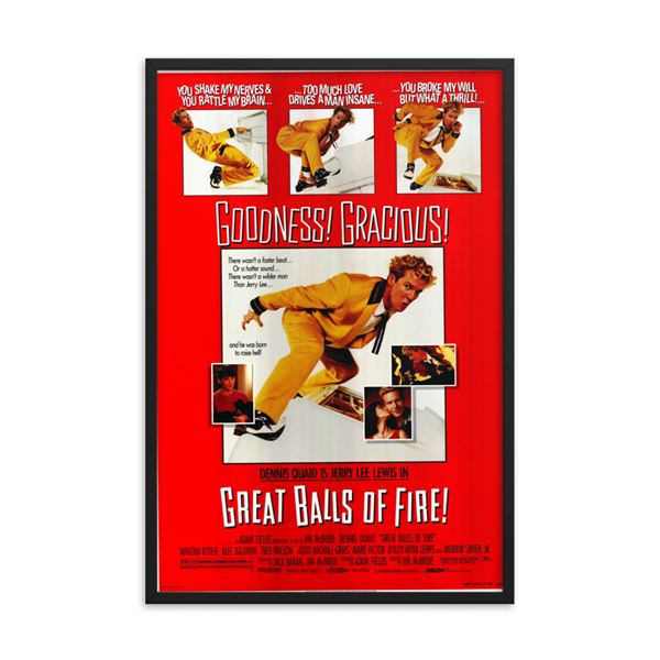 Great Balls of Fire! 1989 REPRINT poster REPRINT