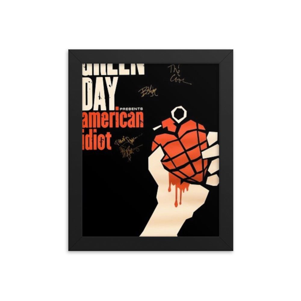 Green Day signed "American Idiot" poster REPRINT