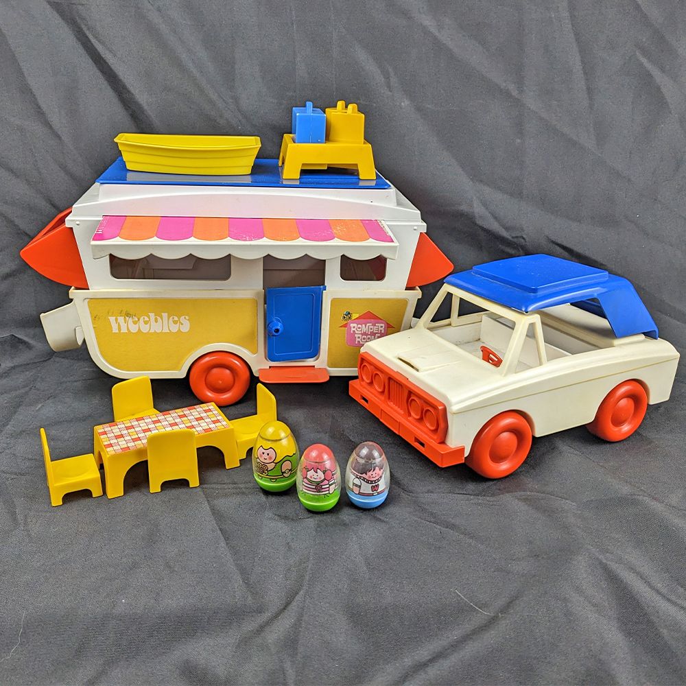 Vintage 1972 Weebles Car & Camper Romper Room Hasbro Set