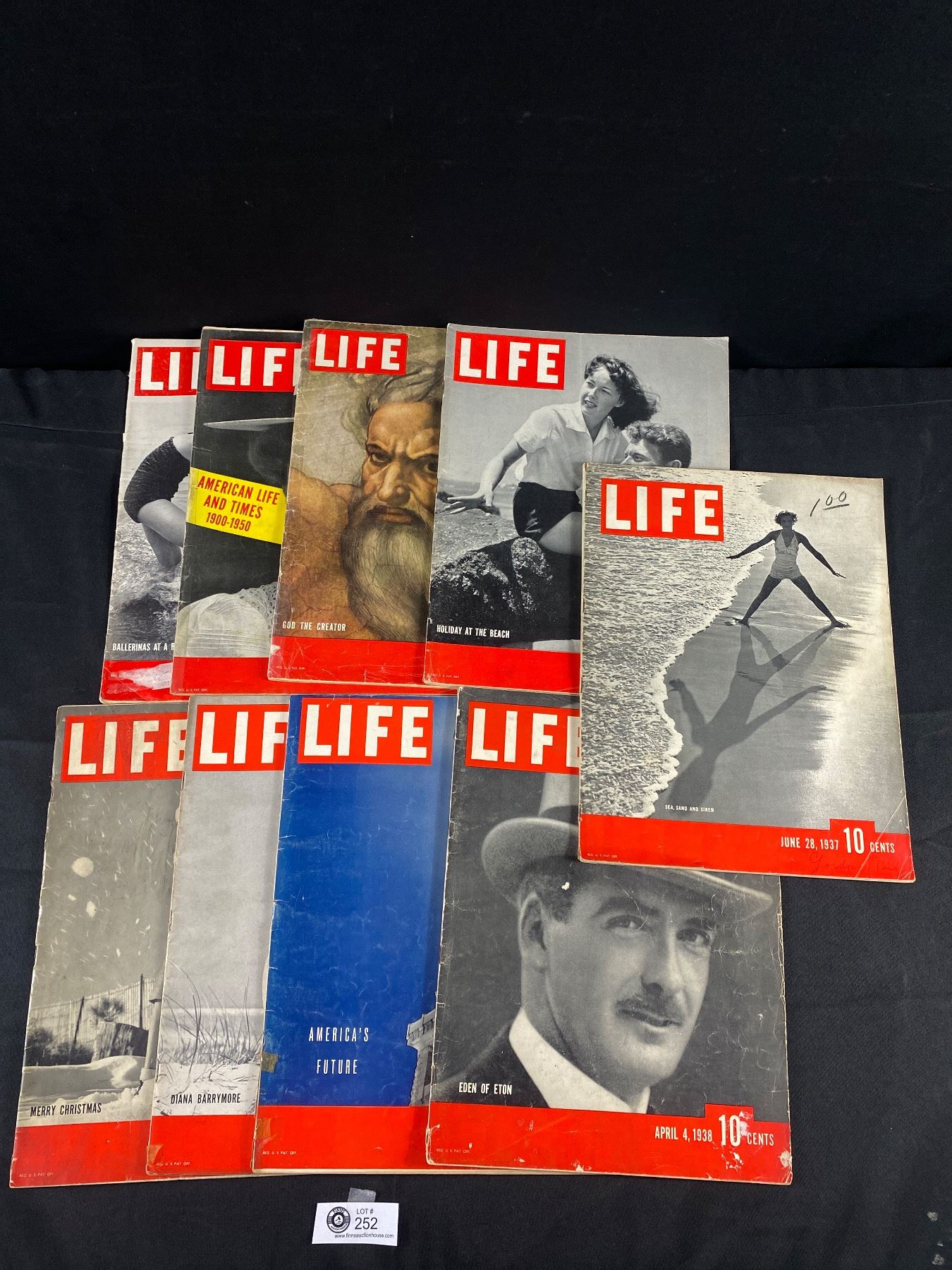 Lot Of 9 Vintage LIFE Magazines